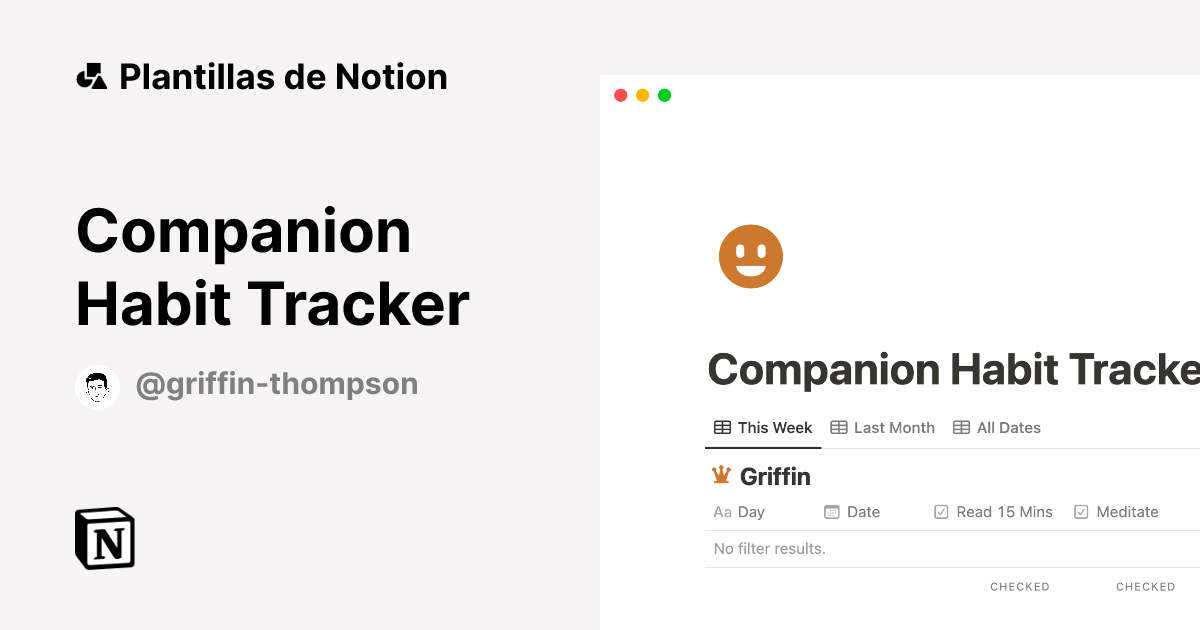 Plantilla Companion Habit Tracker | Notion Marketplace