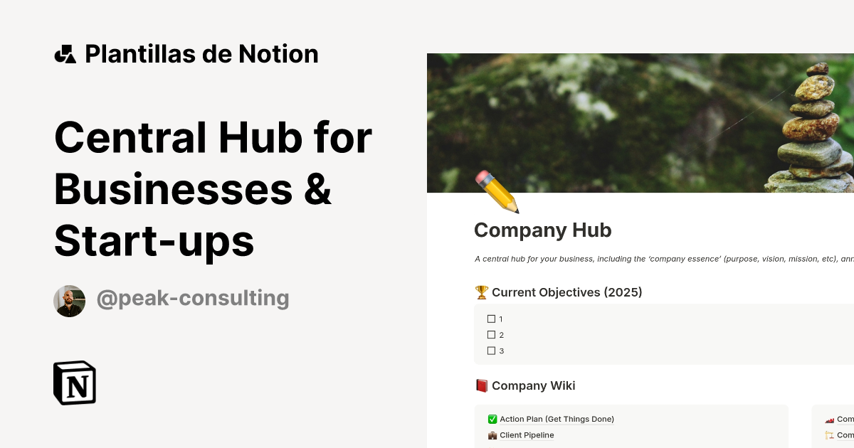 Plantilla Company Hub | Notion Marketplace