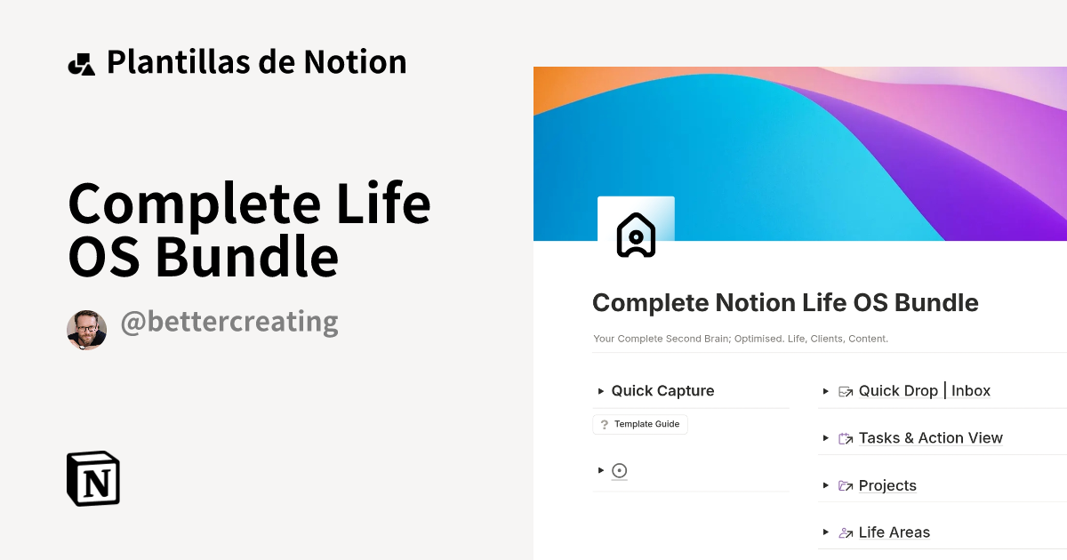 Plantilla Complete Life OS Bundle | Notion Marketplace