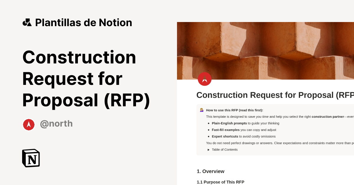 Plantilla Construction Request for Proposal (RFP) de North Templates ...
