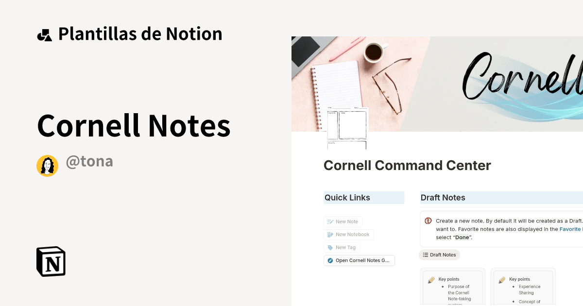 Plantilla Cornell Notes | Notion Marketplace