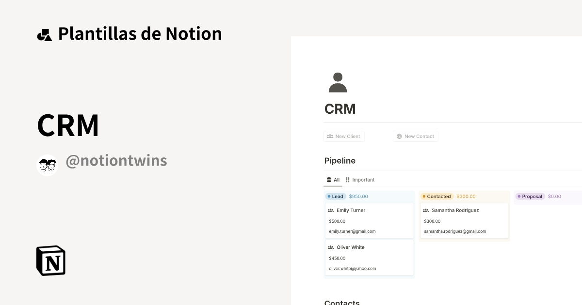 Plantilla CRM | Notion Marketplace