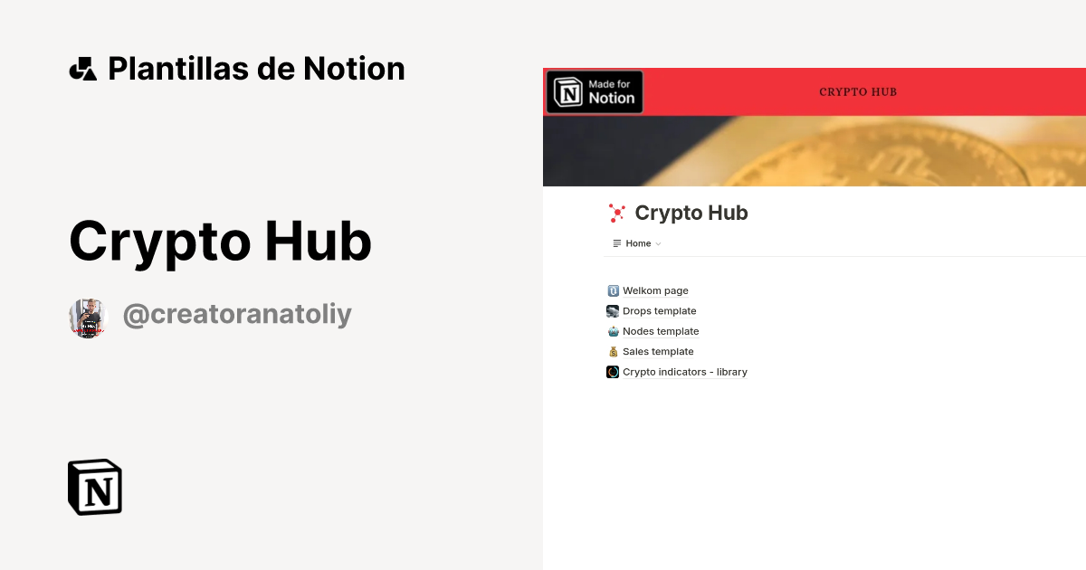 Plantilla Crypto Hub | Notion Marketplace