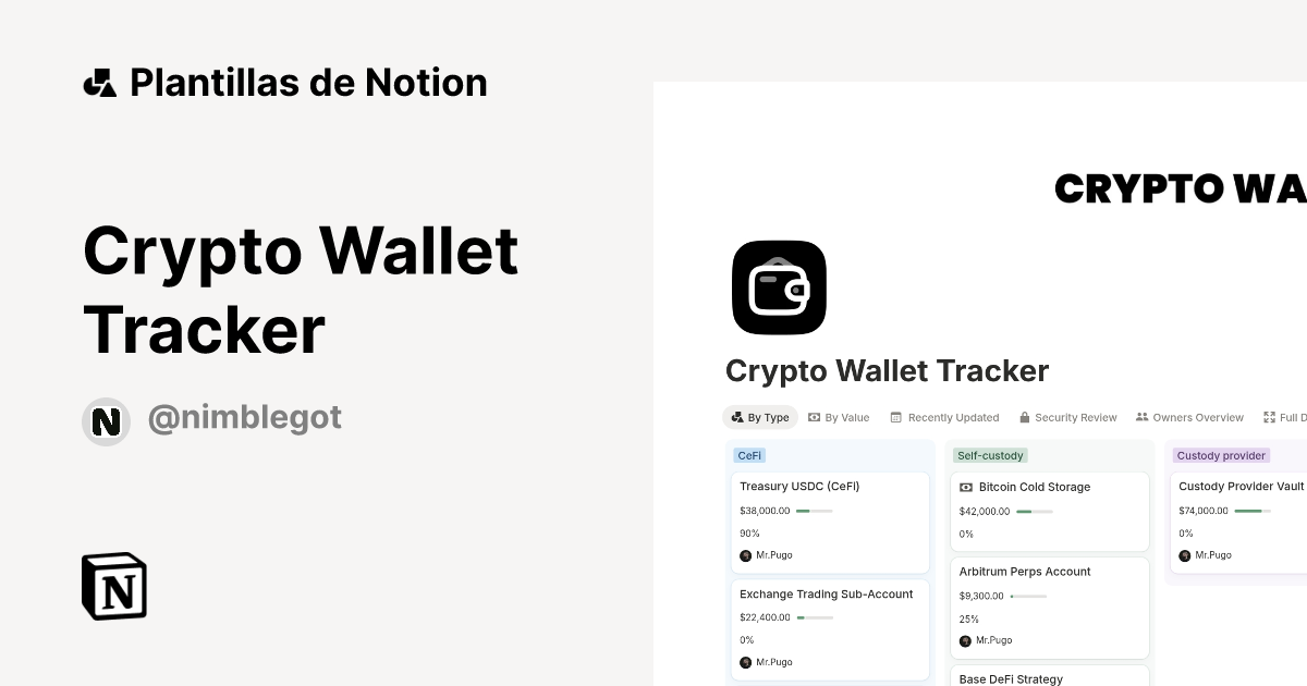Plantilla Crypto Wallet Tracker | Notion Marketplace