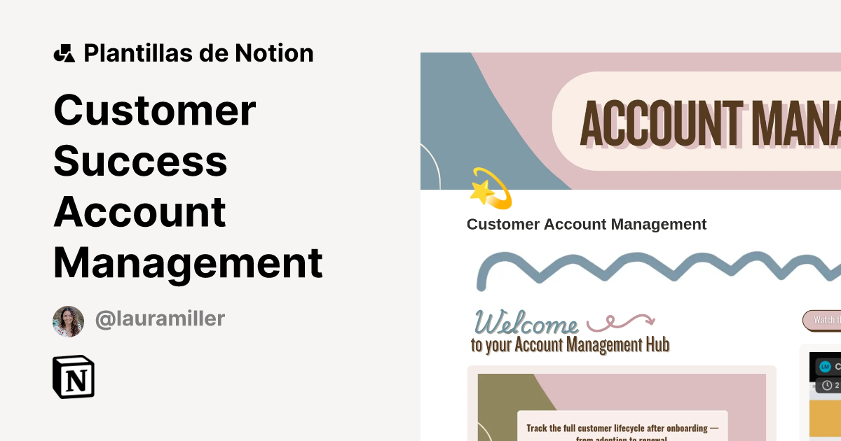 Plantilla Customer Success Account Management | Notion Marketplace