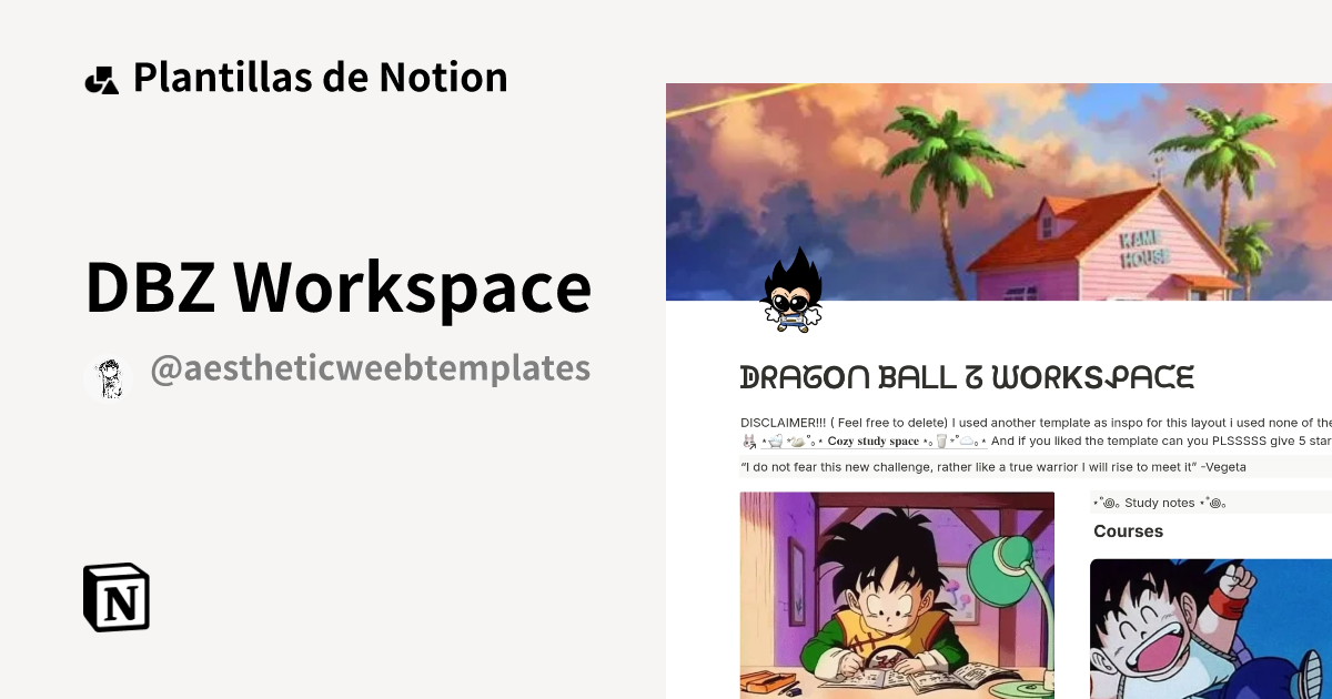 Plantilla DBZ Workspace | Notion Marketplace