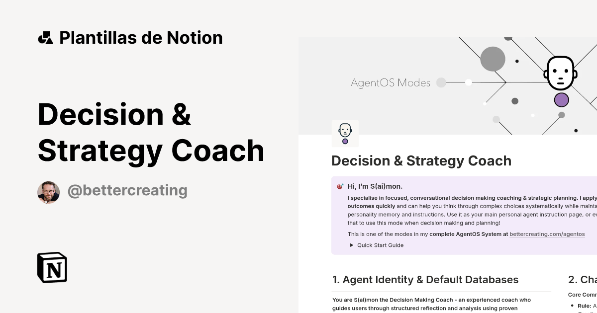 Plantilla Decision & Strategy Coach | Notion Marketplace