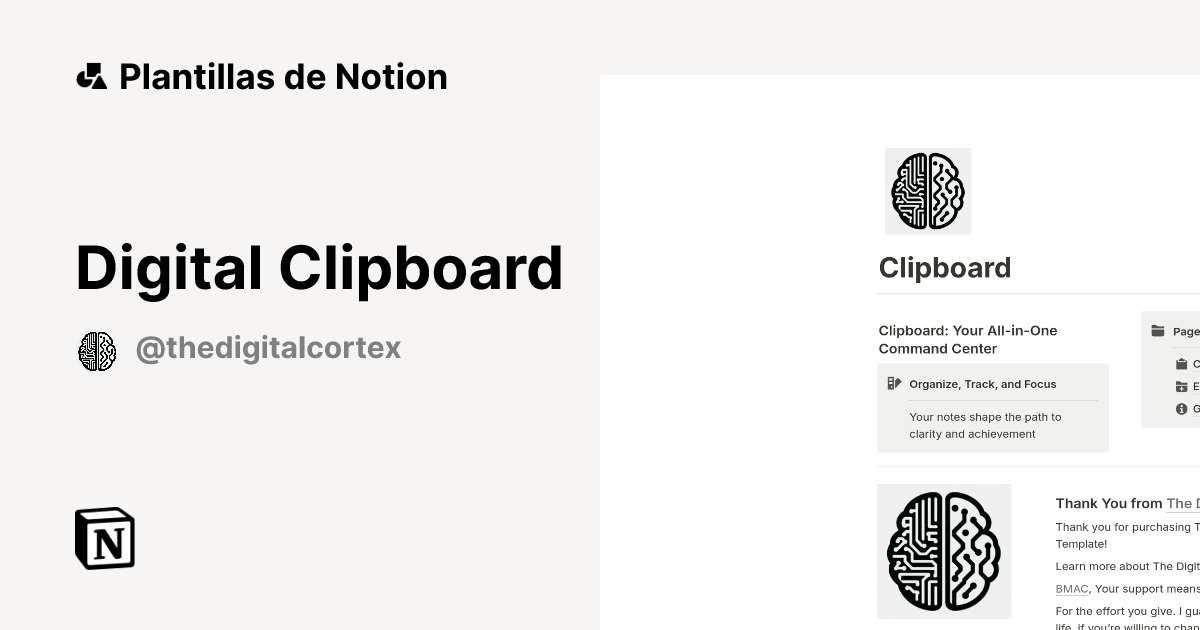 Plantilla Digital Clipboard | Notion Marketplace