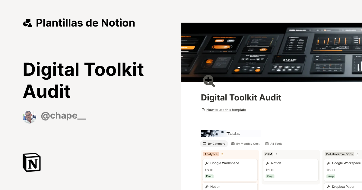 Plantilla Digital Toolkit Audit | Notion Marketplace