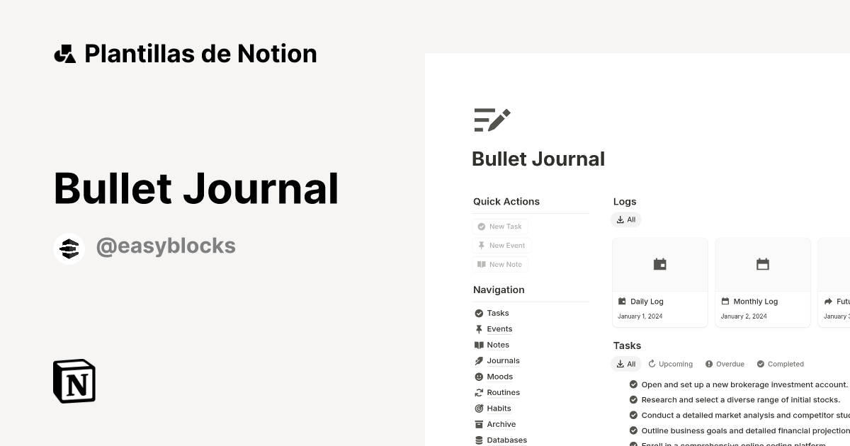 Plantilla Bullet Journal | Notion Marketplace