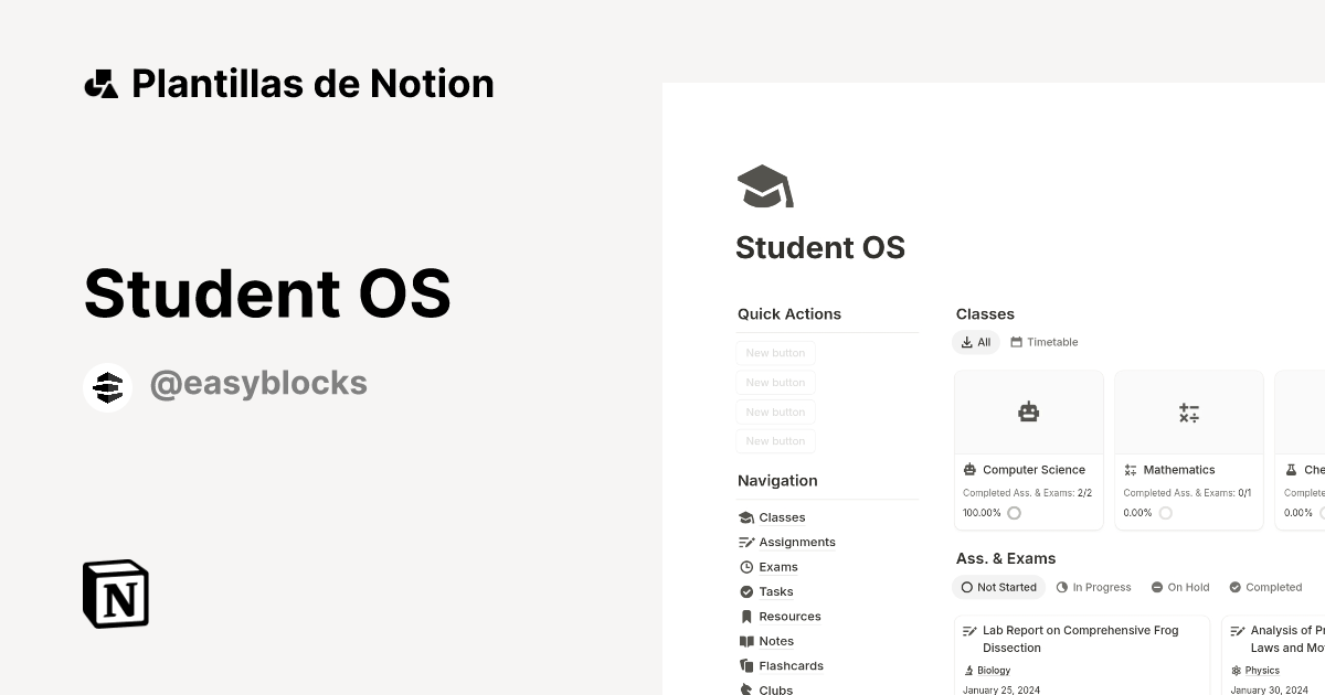 Plantilla Student OS | Notion Marketplace