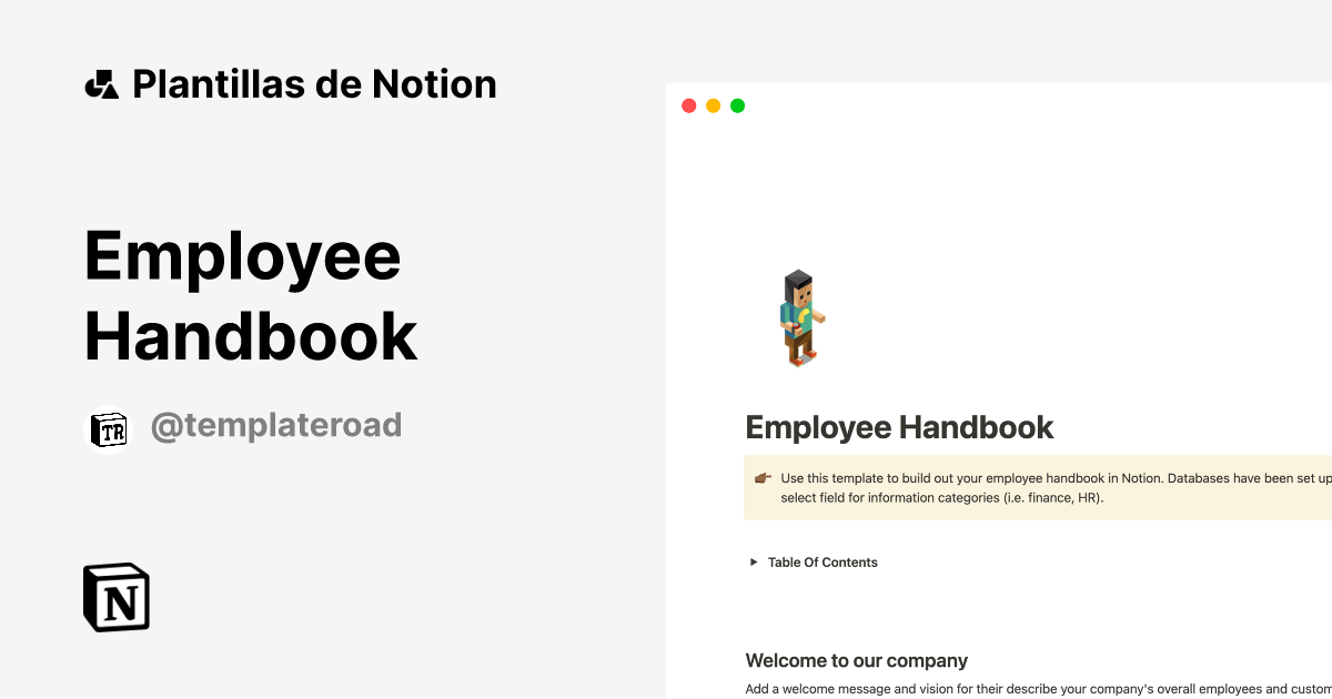 Plantilla Employee Handbook | Notion Marketplace
