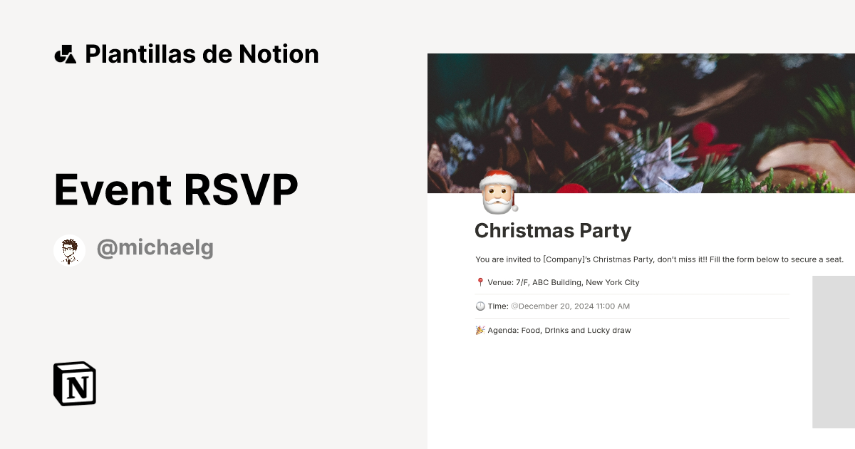 Plantilla Event RSVP | Notion Marketplace