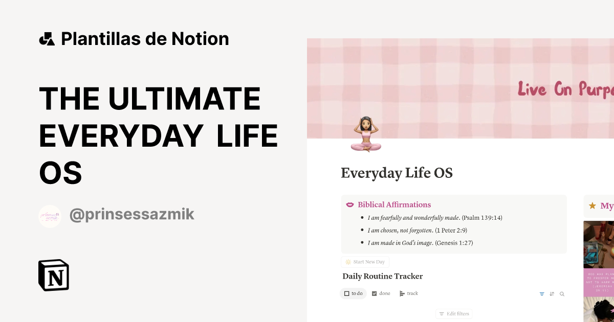 Plantilla THE ULTIMATE EVERYDAY LIFE OS | Notion Marketplace