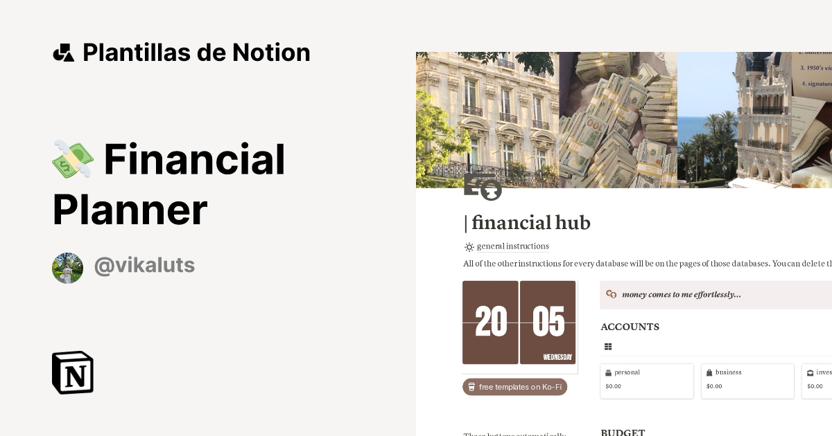 Plantilla 💸 Financial Planner | Notion Marketplace