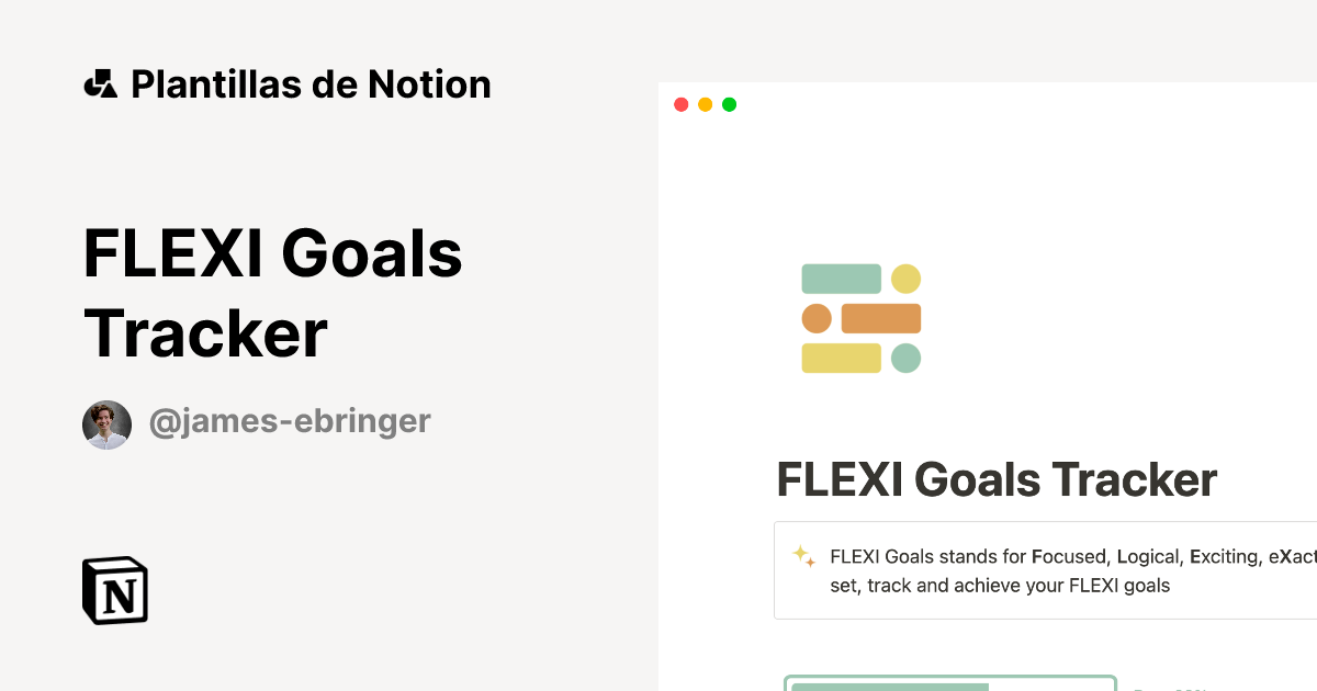 Plantilla FLEXI Goals Tracker | Notion Marketplace