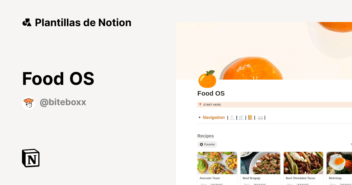 Plantilla Food OS | Notion Marketplace