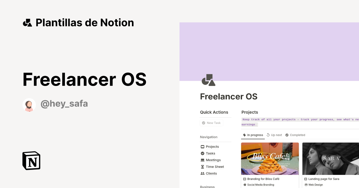 Plantilla Freelancer OS | Notion Marketplace
