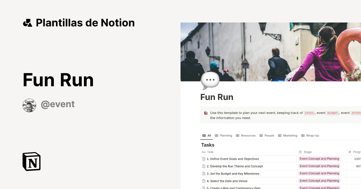 Plantilla Fun Run | Notion Marketplace
