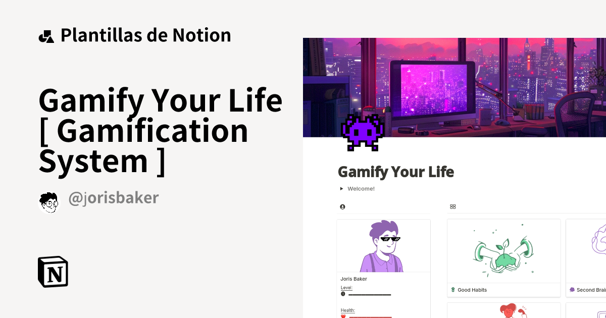 Plantilla Gamify Your Life [ Gamification System ] de Joris Baker ...