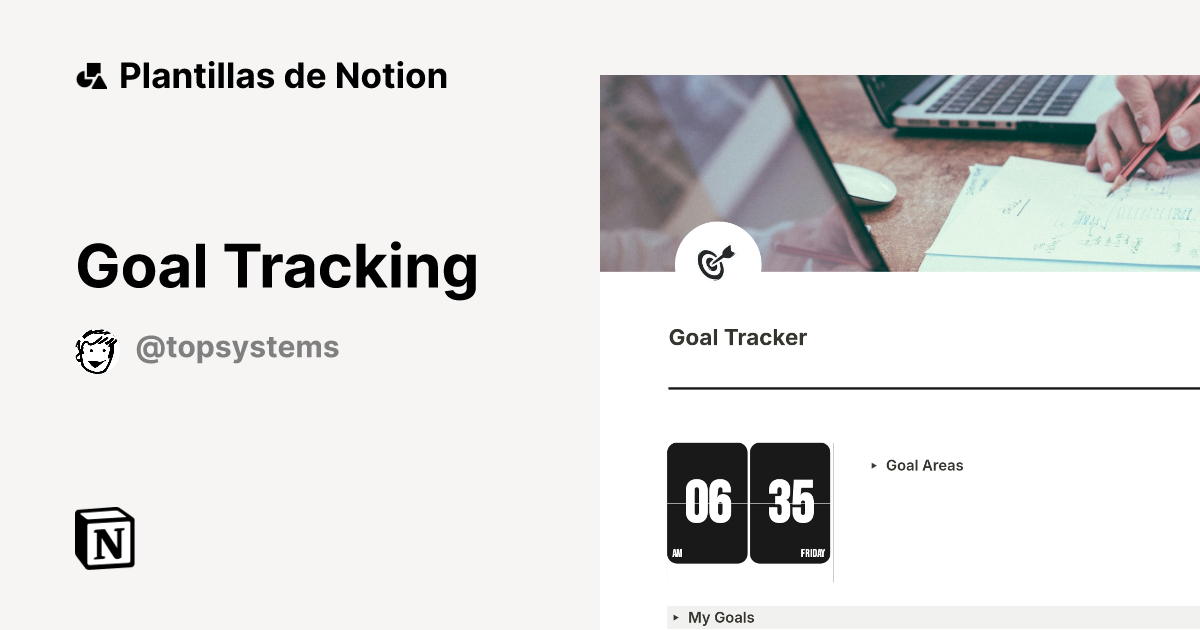 Plantilla Goal Tracking | Notion Marketplace