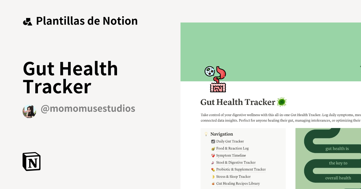 Plantilla Gut Health Tracker | Notion Marketplace