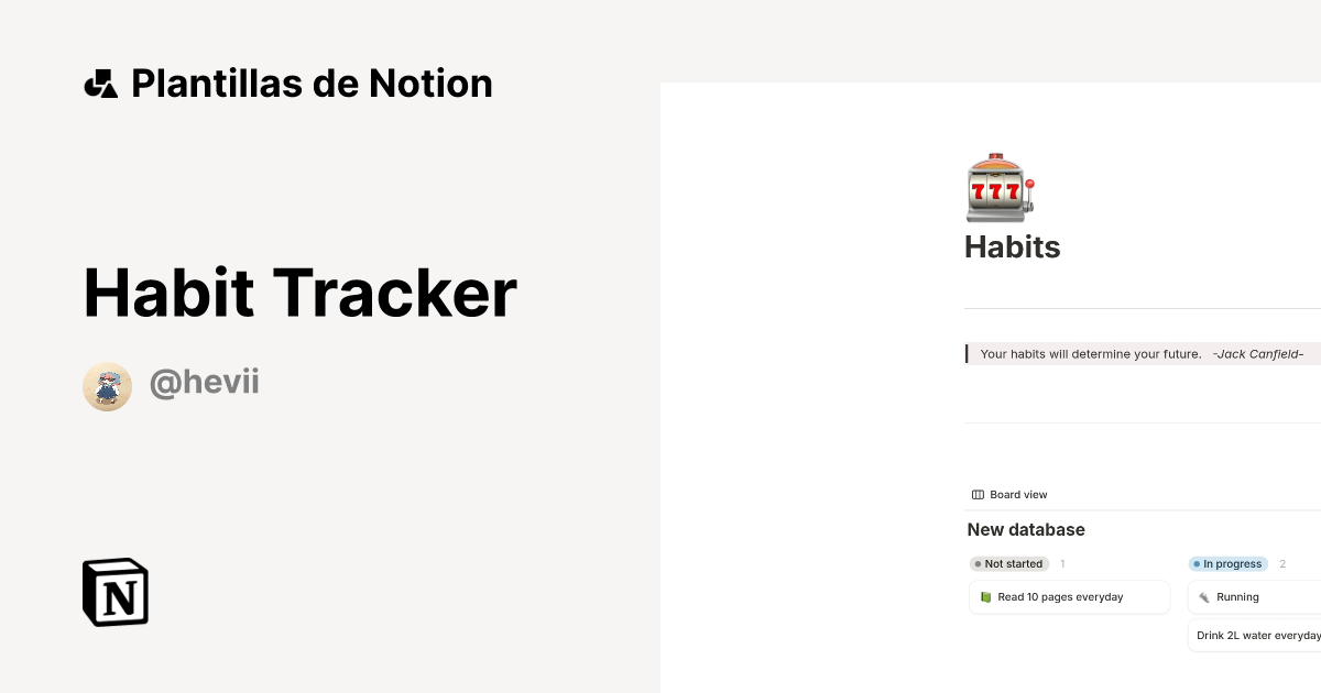 Plantilla Habit Tracker | Notion Marketplace