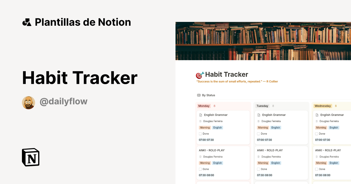 Plantilla Habit Tracker | Notion Marketplace