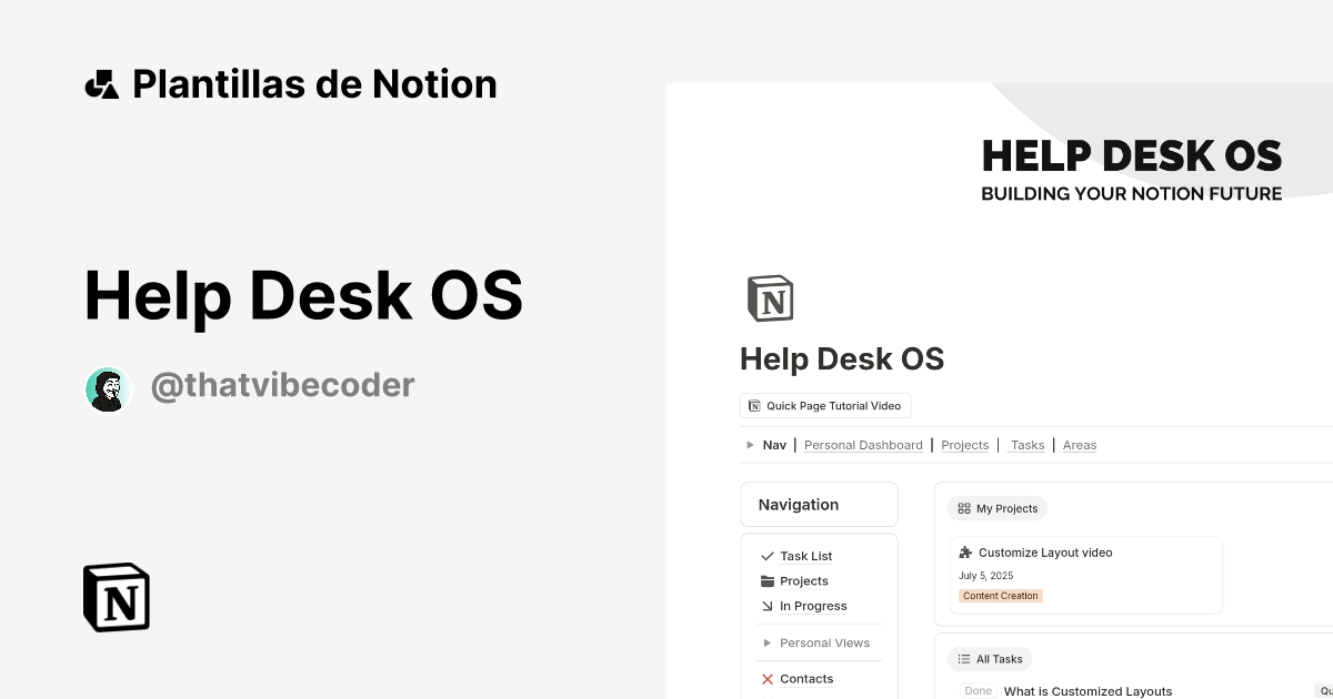 Plantilla Help Desk OS | Notion Marketplace