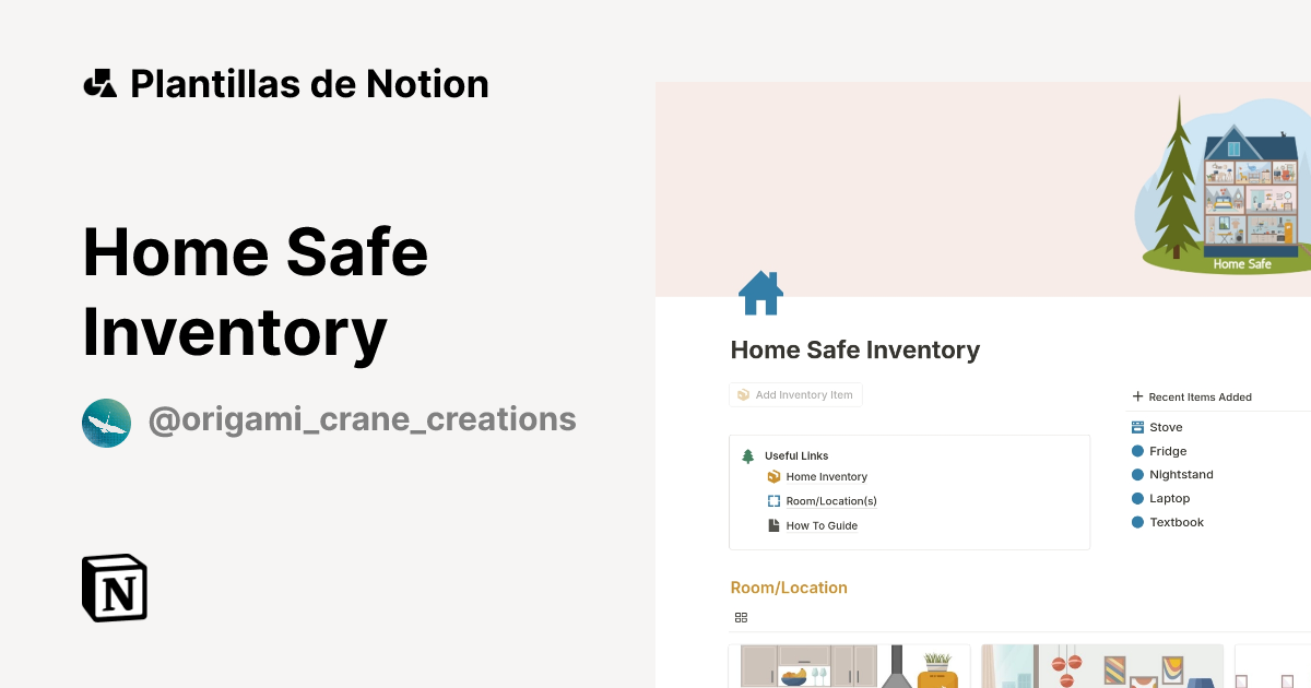 Plantilla Home Safe Inventory | Notion Marketplace
