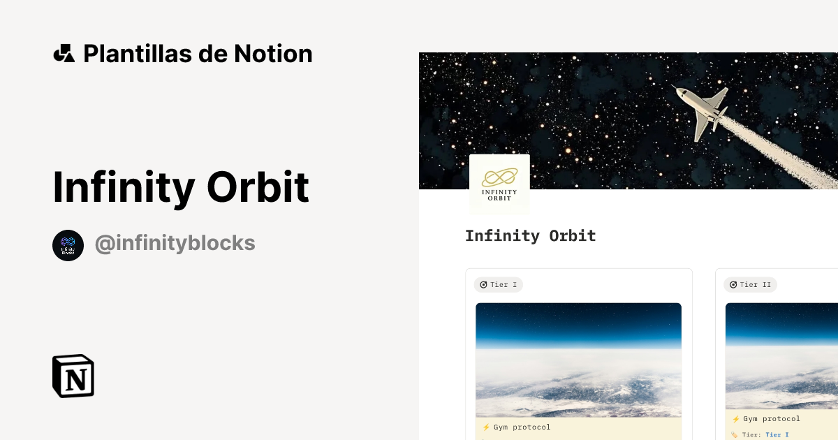 Plantilla Infinity Orbit de Infinity Blocks | Notion Marketplace