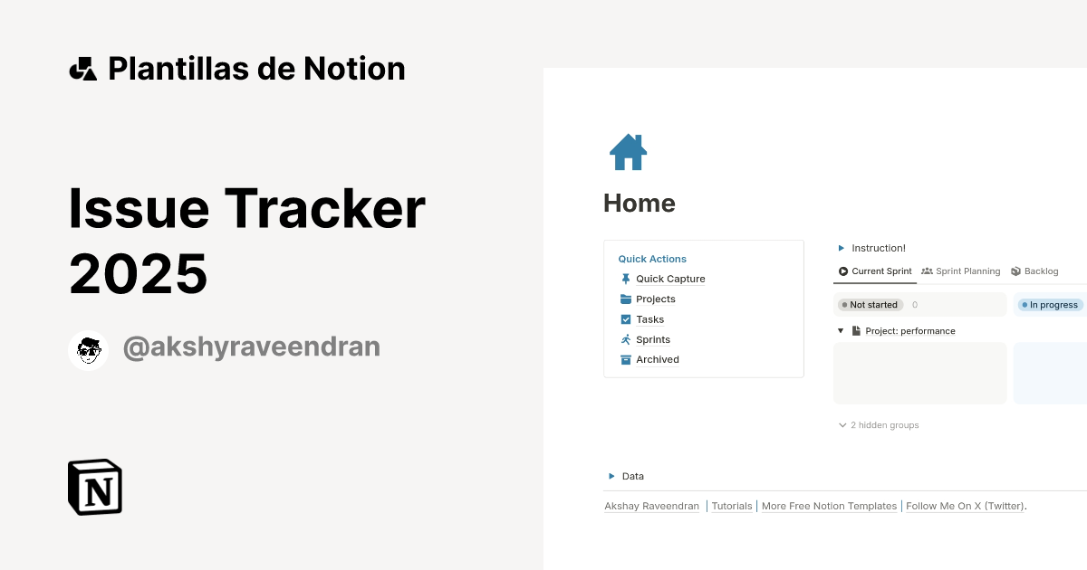 Plantilla Issue Tracker 2025 | Notion Marketplace