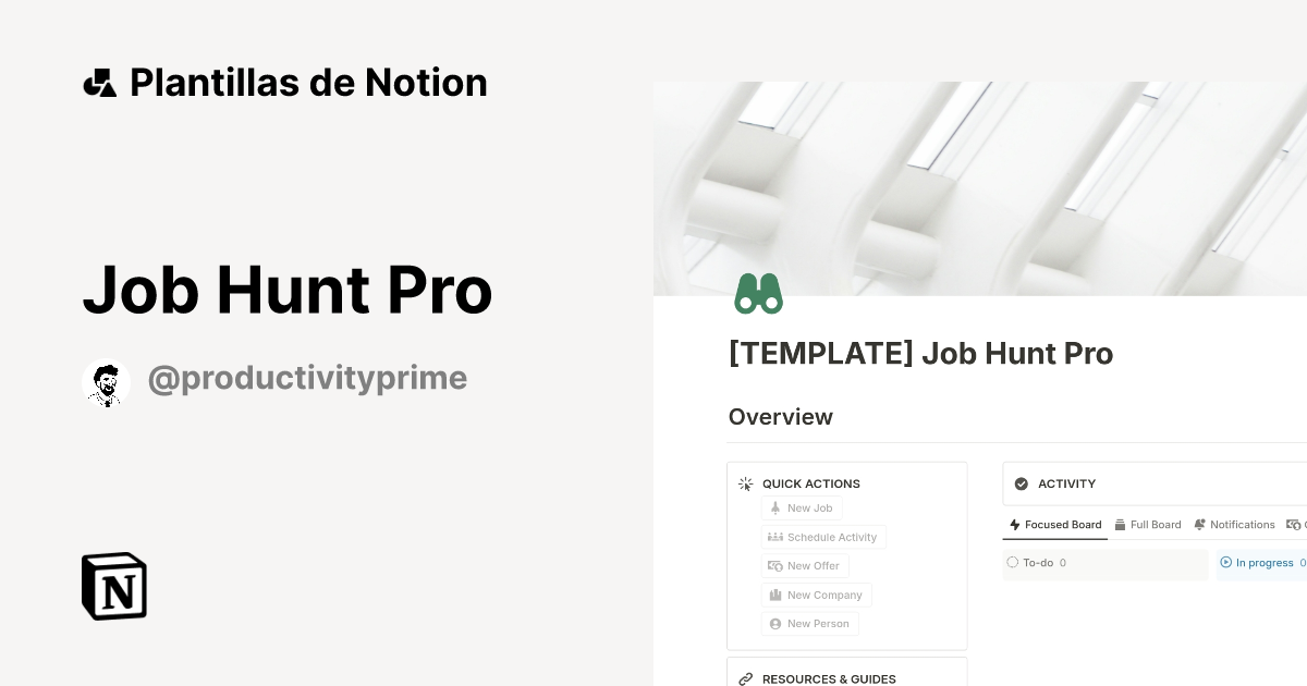 Plantilla Job Hunt Pro | Notion Marketplace