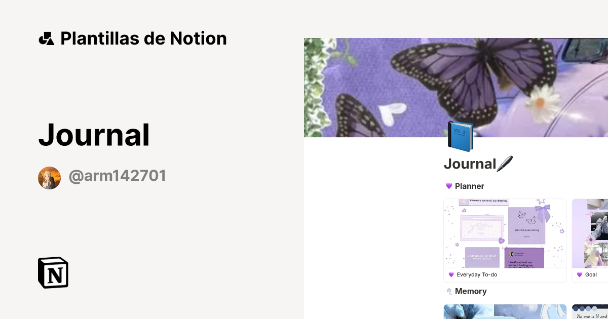 Plantilla Journal🪻 | Notion Marketplace