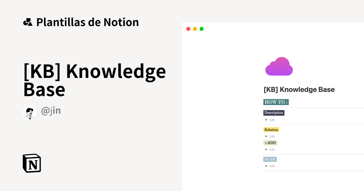 Plantilla [KB] Knowledge Base | Notion Marketplace