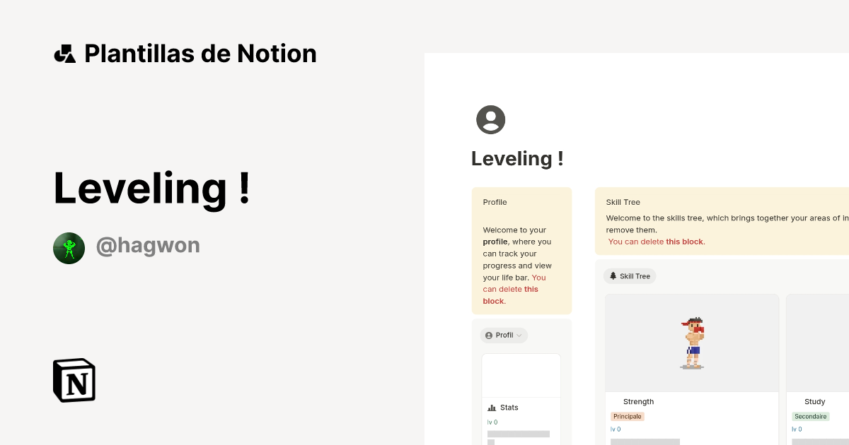 Plantilla Leveling ! | Notion Marketplace
