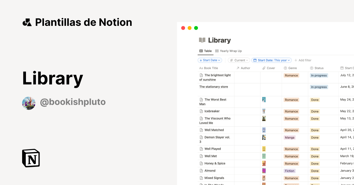 Plantilla Library | Notion Marketplace
