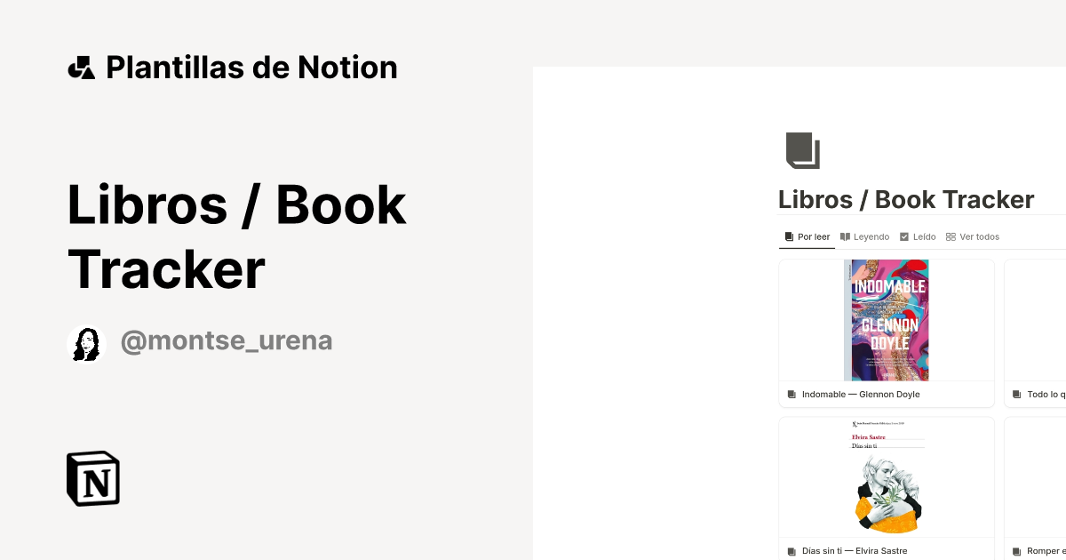 Plantilla Libros / Book Tracker | Notion Marketplace