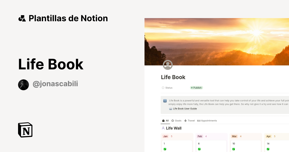 Plantilla Life Book | Notion Marketplace