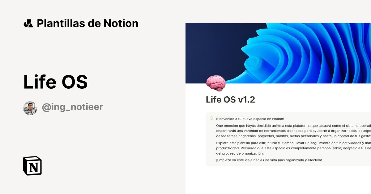 Plantilla Life OS | Notion Marketplace