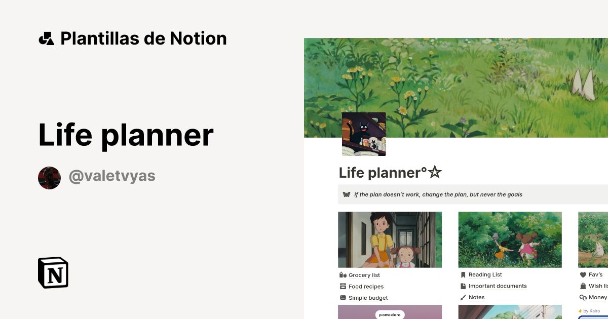 Plantilla Life planner | Notion Marketplace