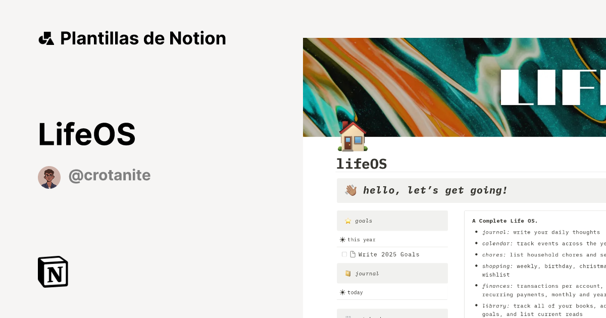 Plantilla LifeOS | Notion Marketplace