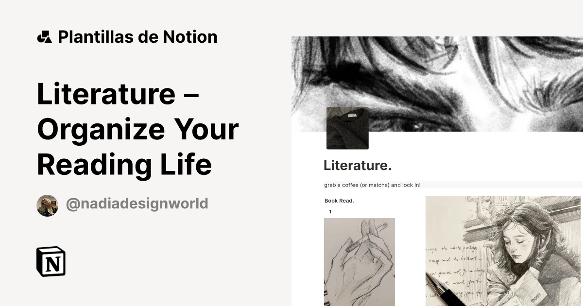 Plantilla Literature – Organize Your Reading Life | Notion Marketplace