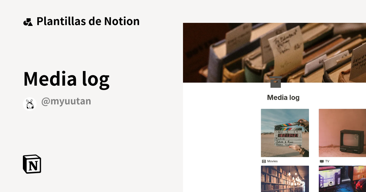 Plantilla Media log | Notion Marketplace