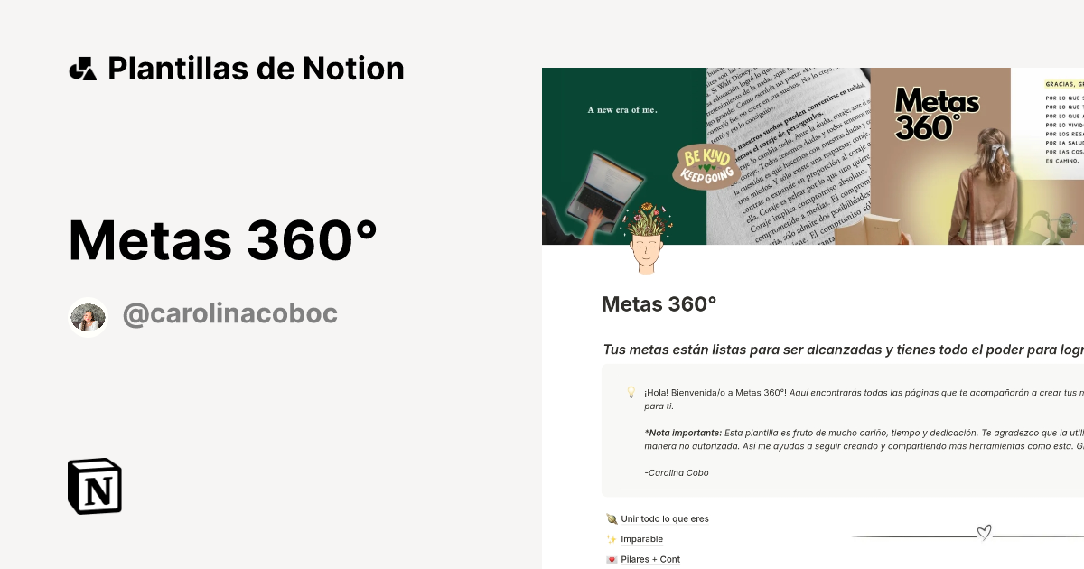 Plantilla Metas 360° | Notion Marketplace