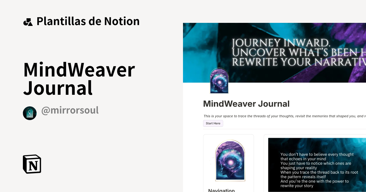 Plantilla MindWeaver Journal | Notion Marketplace