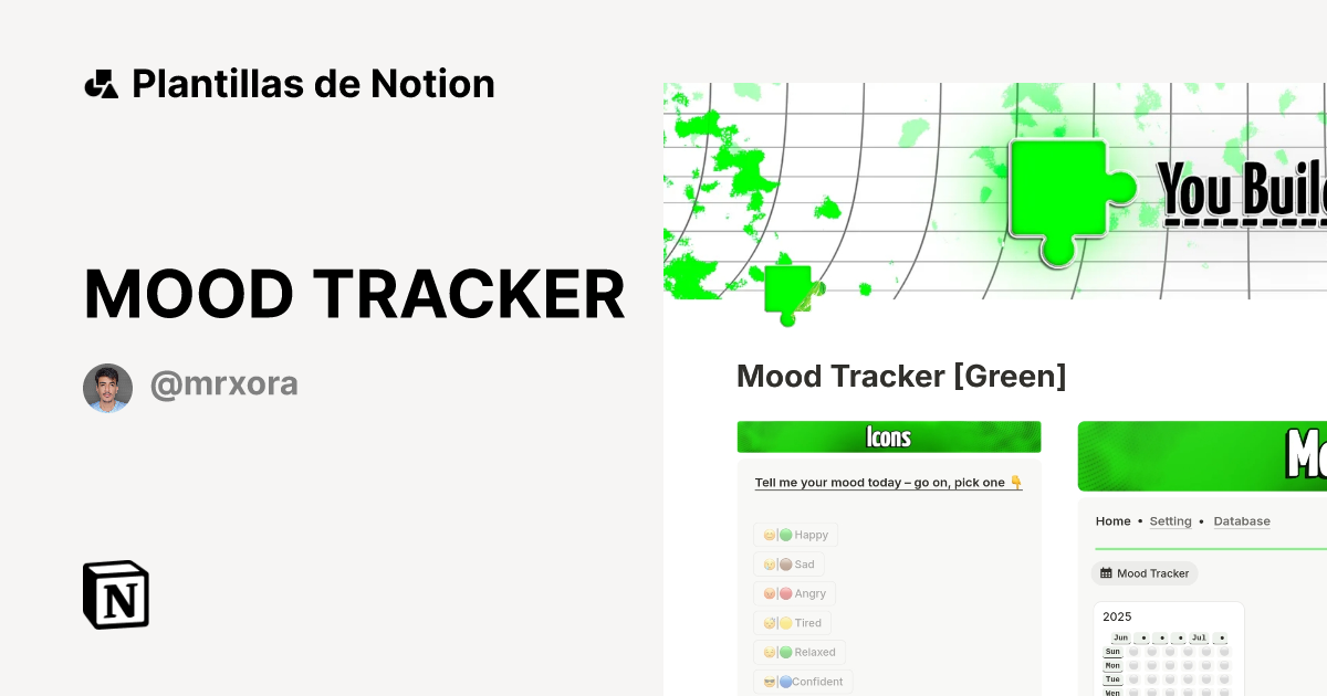 Plantilla MOOD TRACKER de Mr. Xora | Notion Marketplace