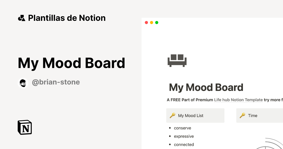 Plantilla My Mood Board | Notion Marketplace