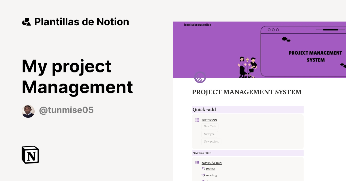 Plantilla My project Management | Notion Marketplace