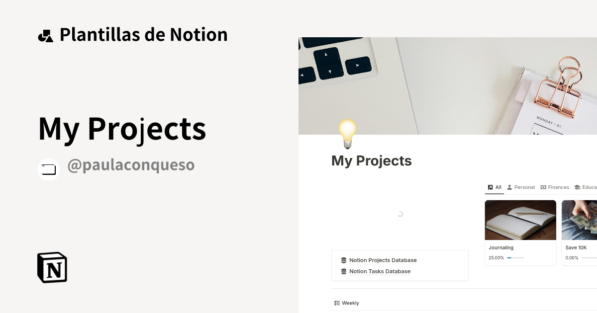 Plantilla My Projects | Notion Marketplace